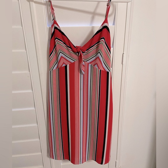Lizard Thicket | Dresses | Red Striped Mini Dress | Poshmark